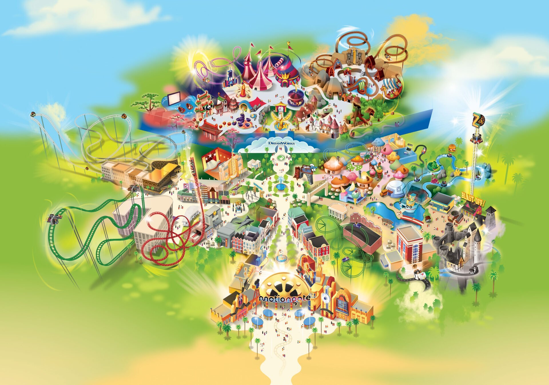 Motiongate Dubai pretpark in Dubai